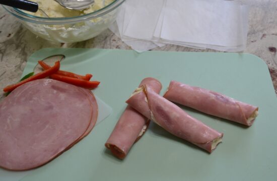 HAM AND CREAM CHEESE ROLL-UPS - GRANDMA HONEY'S HOUSE